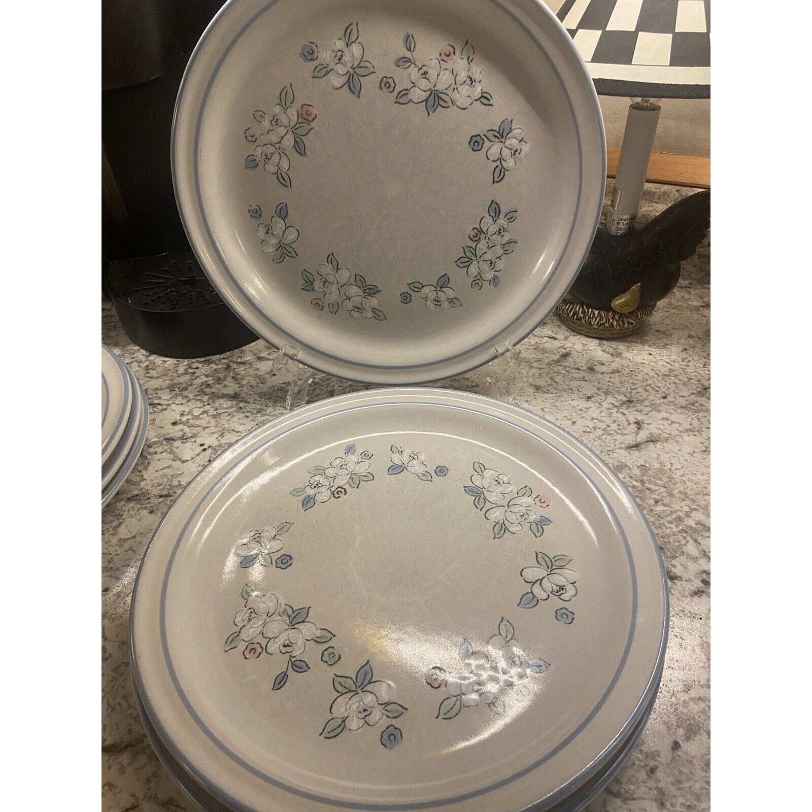 2 CHANTILLY Stoneware Hearthside Vintage Dinner Plates 10 3/4 Fleur De ...