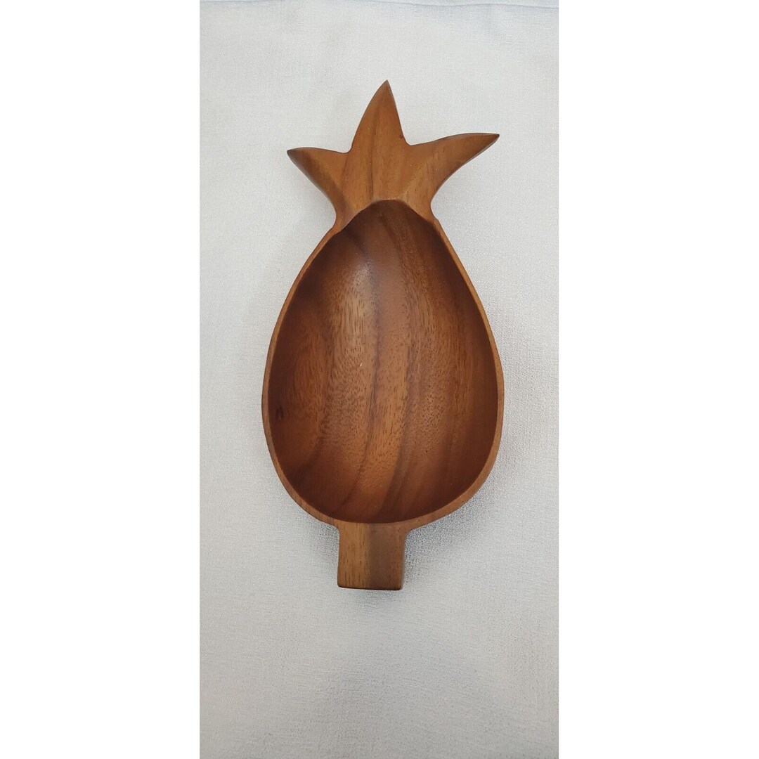 Monkey Pod Pineapple Shaped Wood Bowl From the Philippines Fun Serving ...
