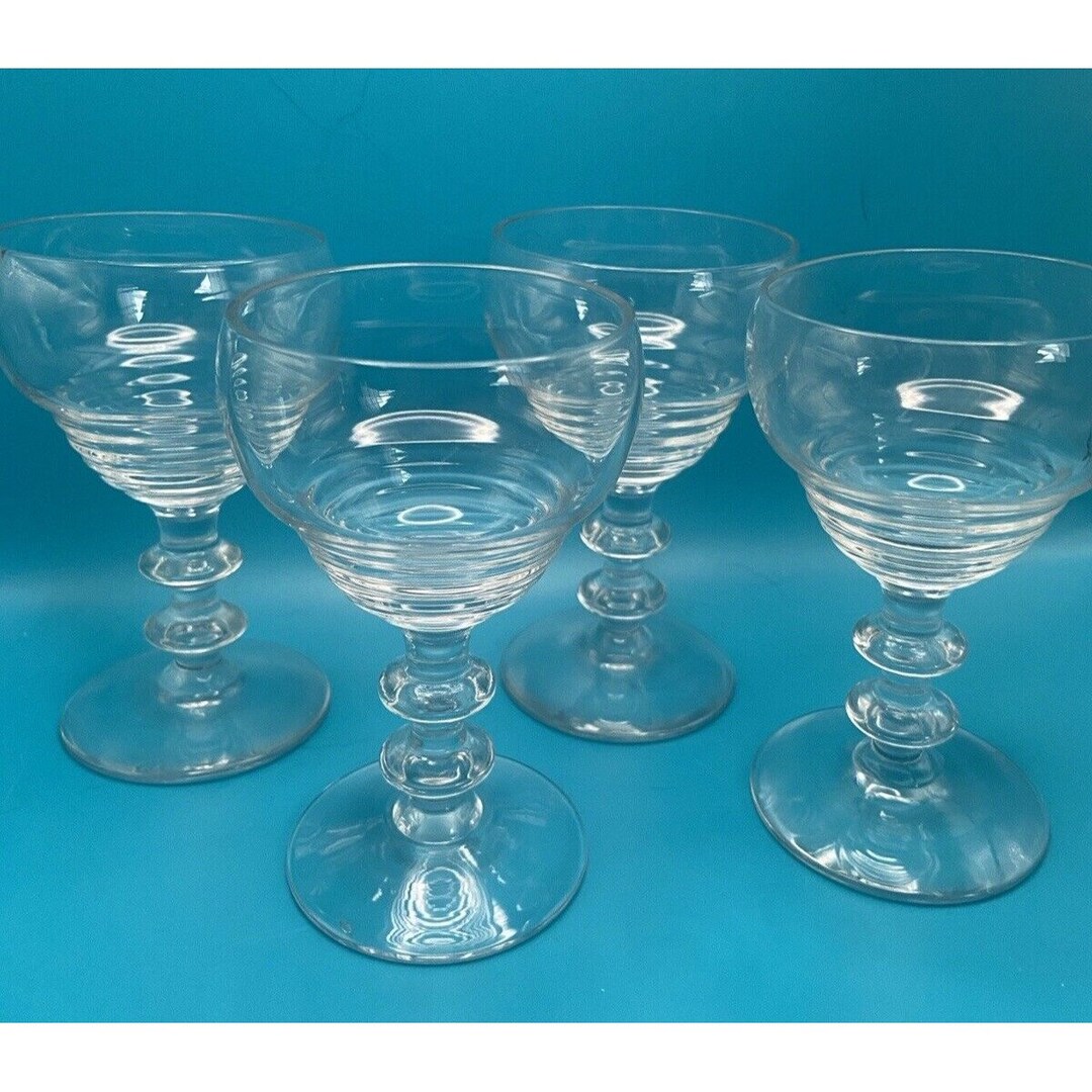 Four 4 Bryce Georgian Champagne Crystal Glasses Cocktail Set 4.75 Tall ...