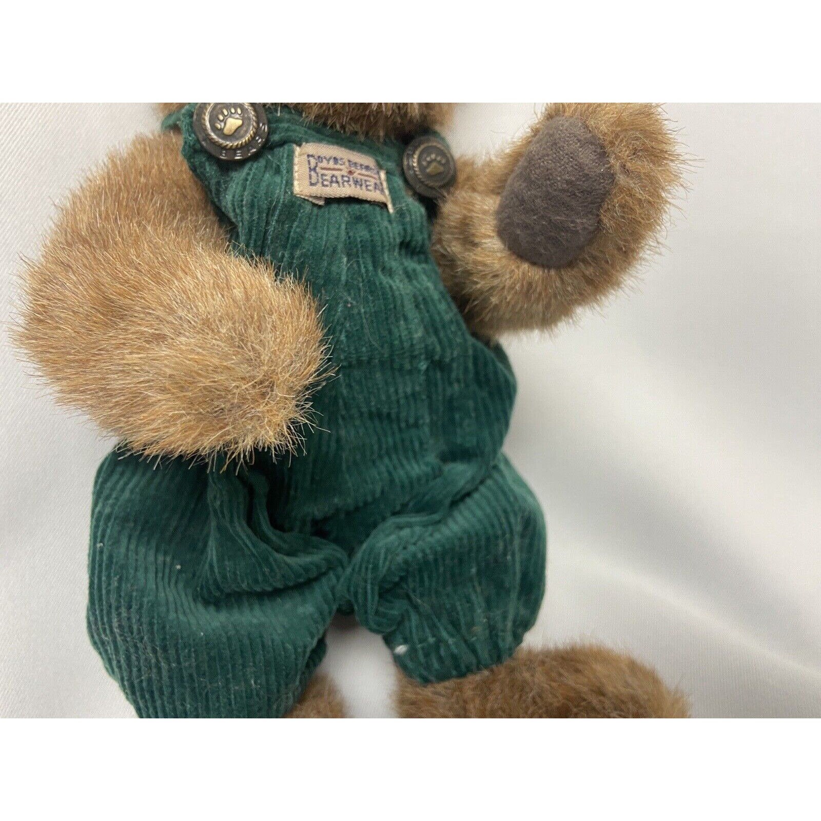 VINTAGE Boyds Collection Harrison Bear Retired 10 Dark Green Coverall ...