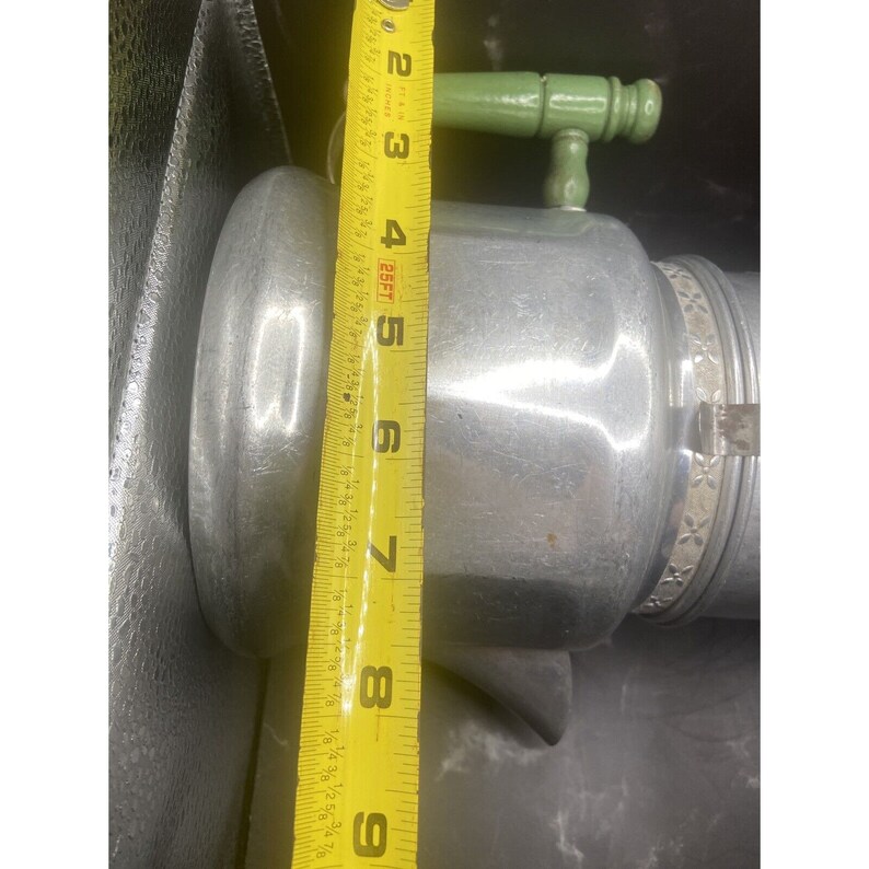 Vtg Drip-o-lator Aluminum Small 2 6 Cup Drip Coffee Pot 4 Pieces Green ...