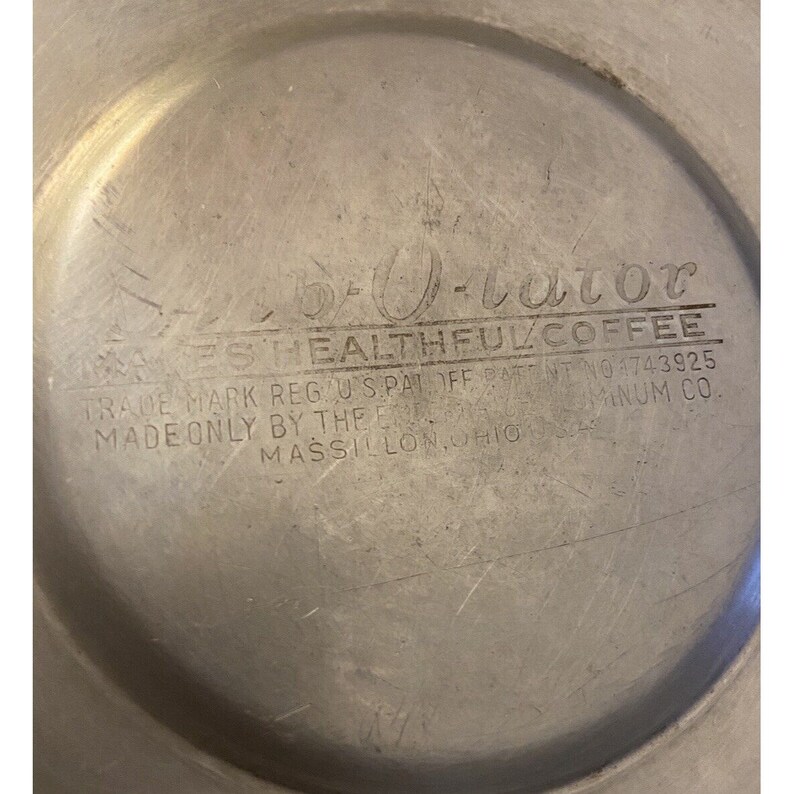 Vtg Drip-o-lator Aluminum Small 2 6 Cup Drip Coffee Pot 4 Pieces Green ...