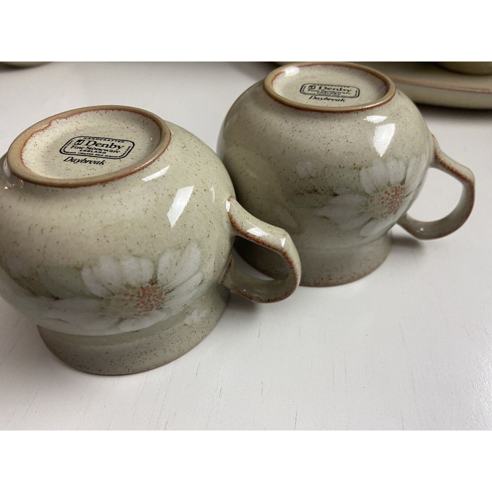 Denby Daybreak Set of 2 Tea Cups Made in England Stoneware Vintage ...