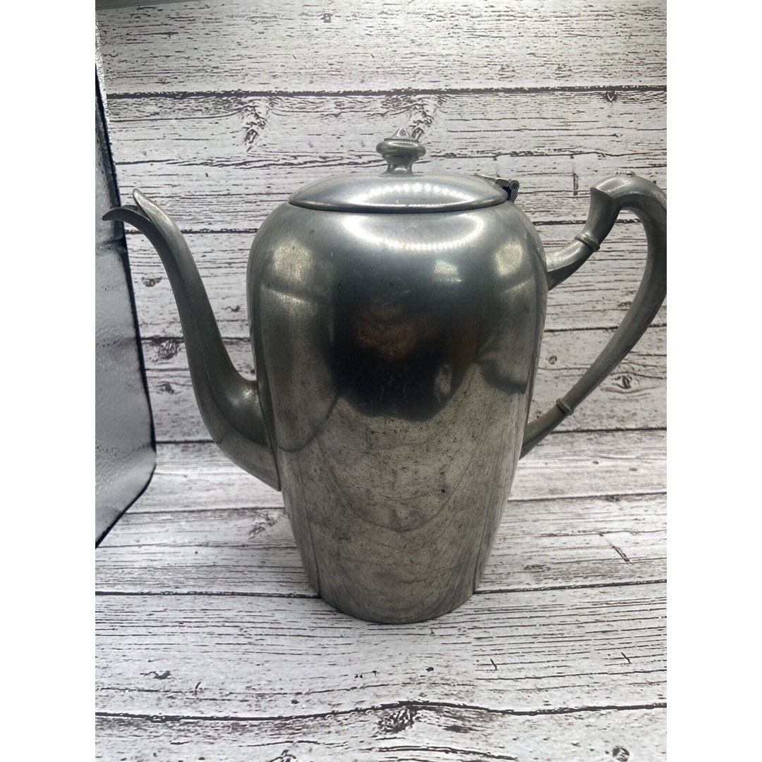 VTG Pilgrim Solid Pewter Teapot 972 Backstamp Tea Pitcher Farmhouse ...