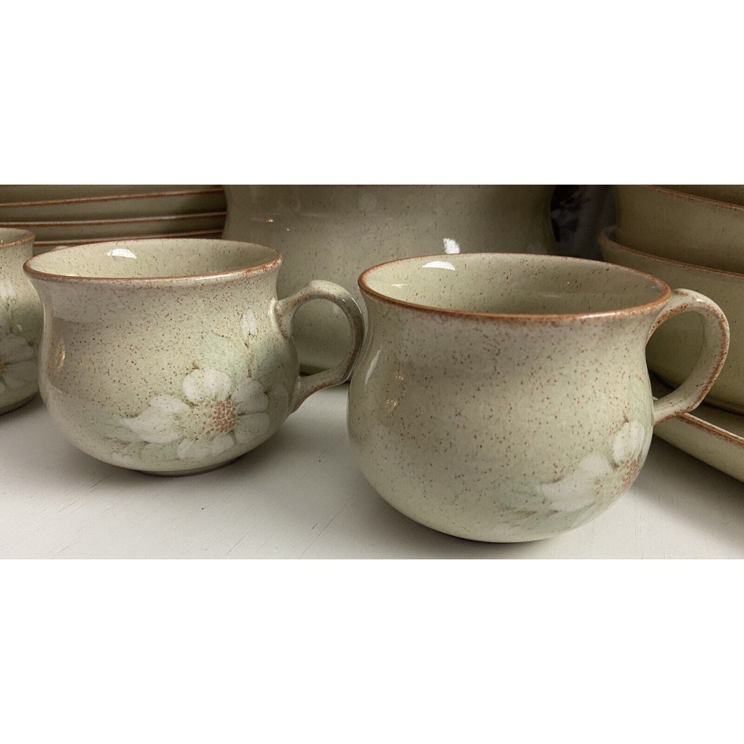 Denby Daybreak Set of 2 Tea Cups Made in England Stoneware Vintage ...