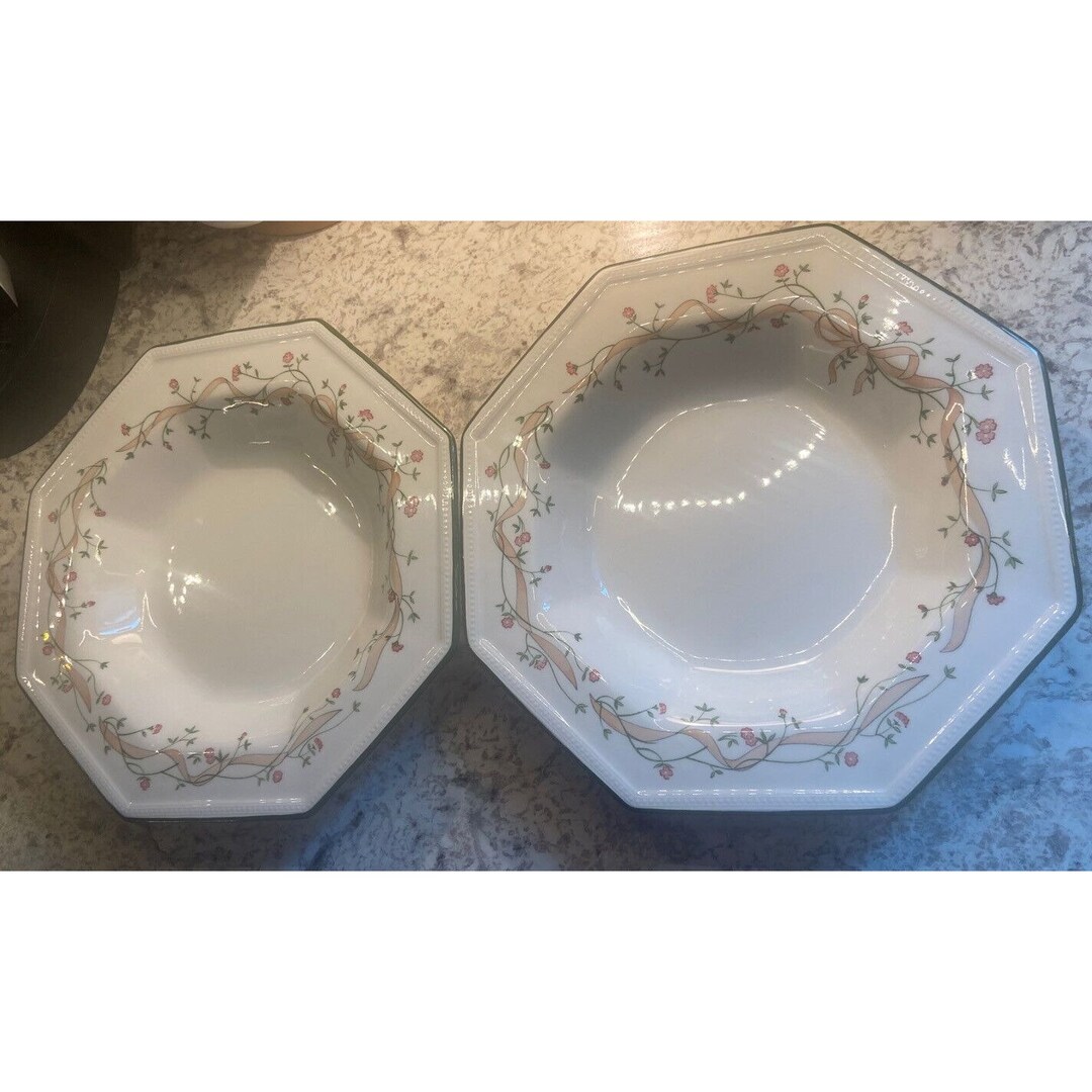 Johnson Brothers Eternal Beau 2 Vtg Dinner Plates 9.75 Octagon England ...