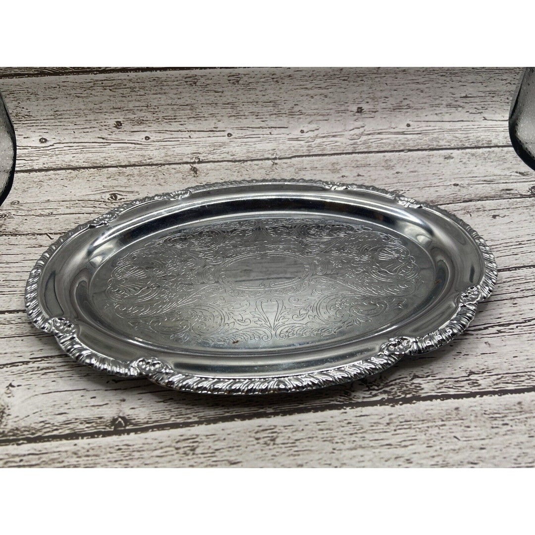 Irvinware Oval Tin Serving Tray Small 9.5 Logo on Back Table Decor ...