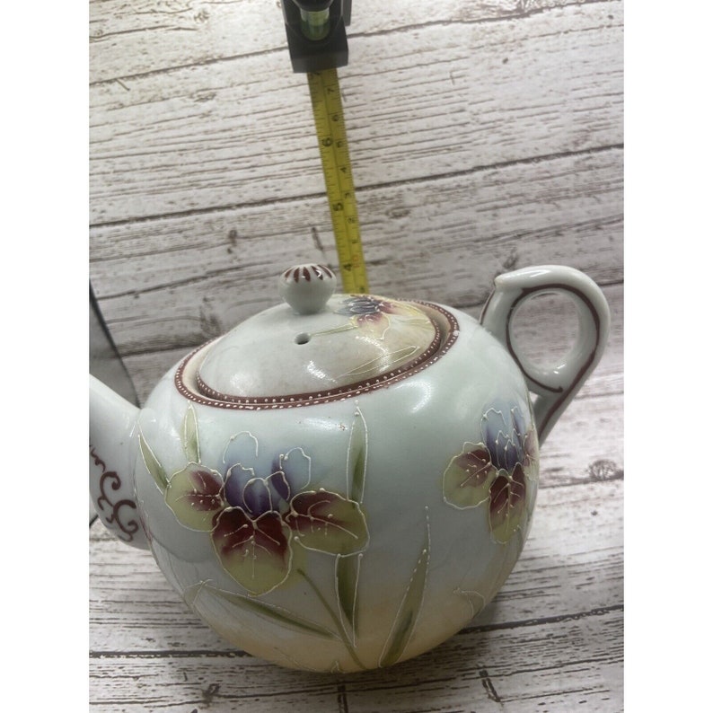 Vtg Porcelain Japanese Teapot Tea Pot/lid & Creamer/lid Hand-painted ...