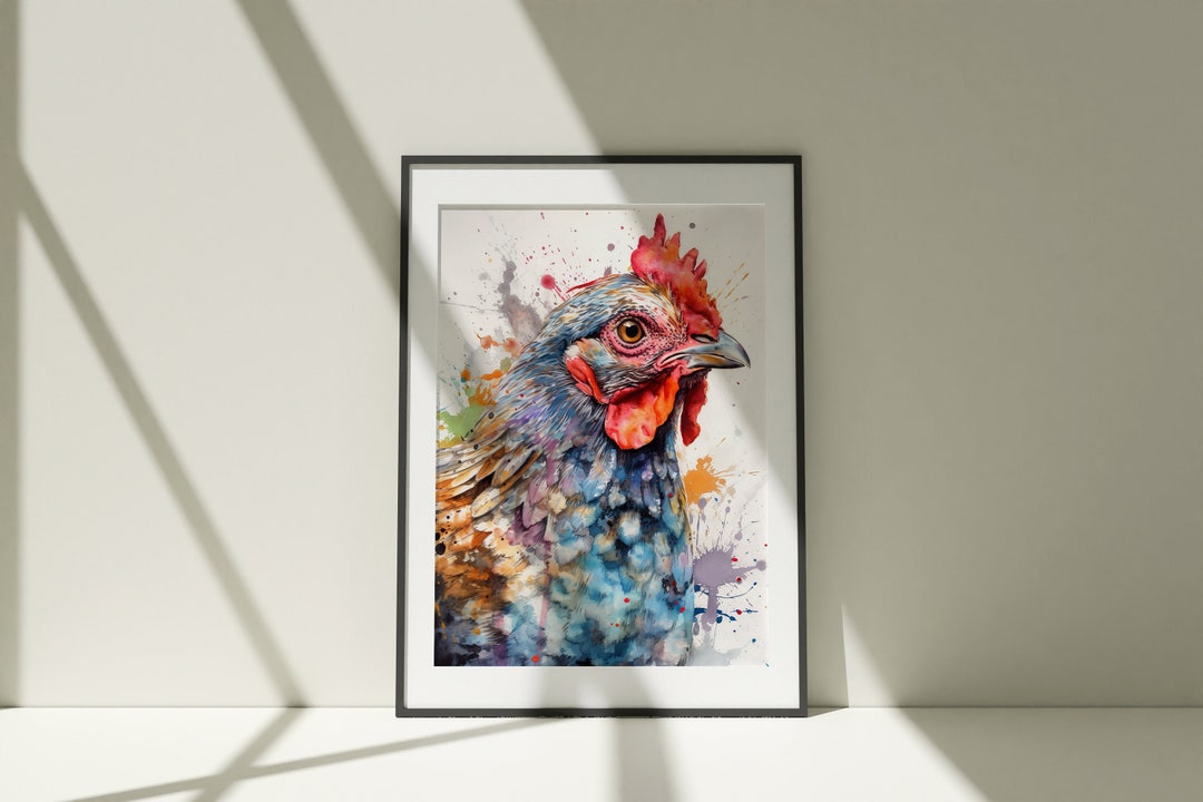 Chicken Watercolor Clipart | Farm Animal Digital Download | Rustic Hen ...