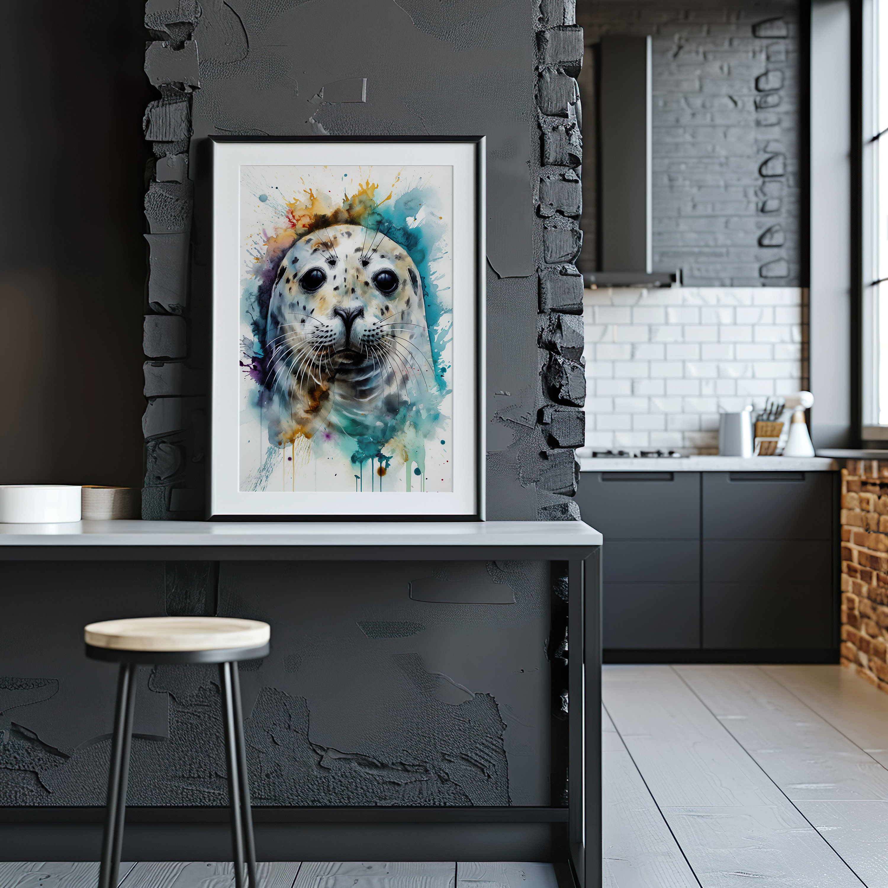 Seal Watercolor Clipart | Ocean Animal Digital Download | Marine Mammal ...