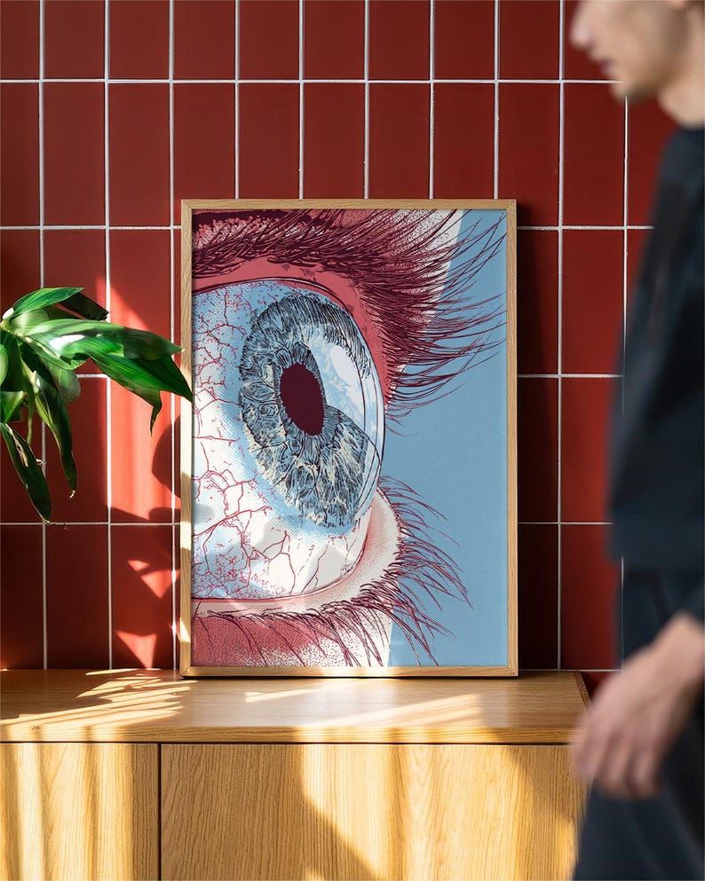 Human Eye Pop Art Print: Vintage Style Wall Decor Poster Artwork - Etsy