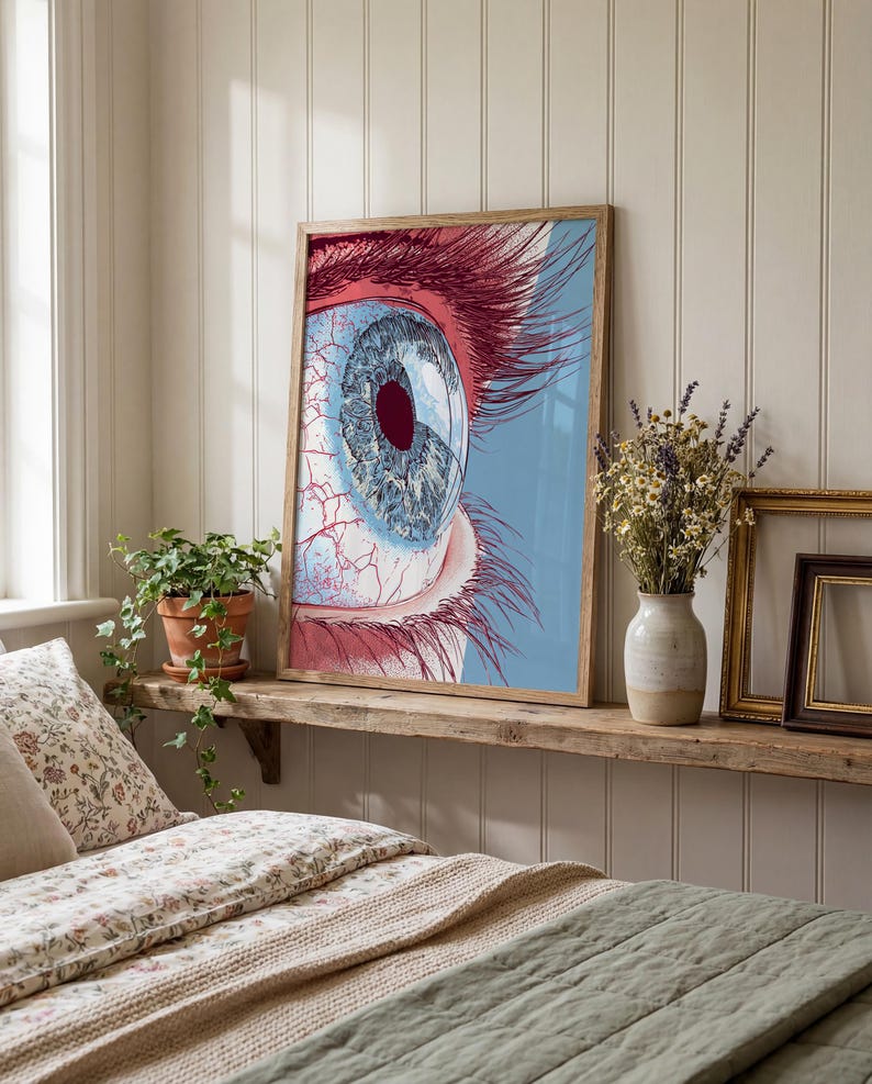 Human Eye Pop Art Print: Vintage Style Wall Decor Poster Artwork - Etsy