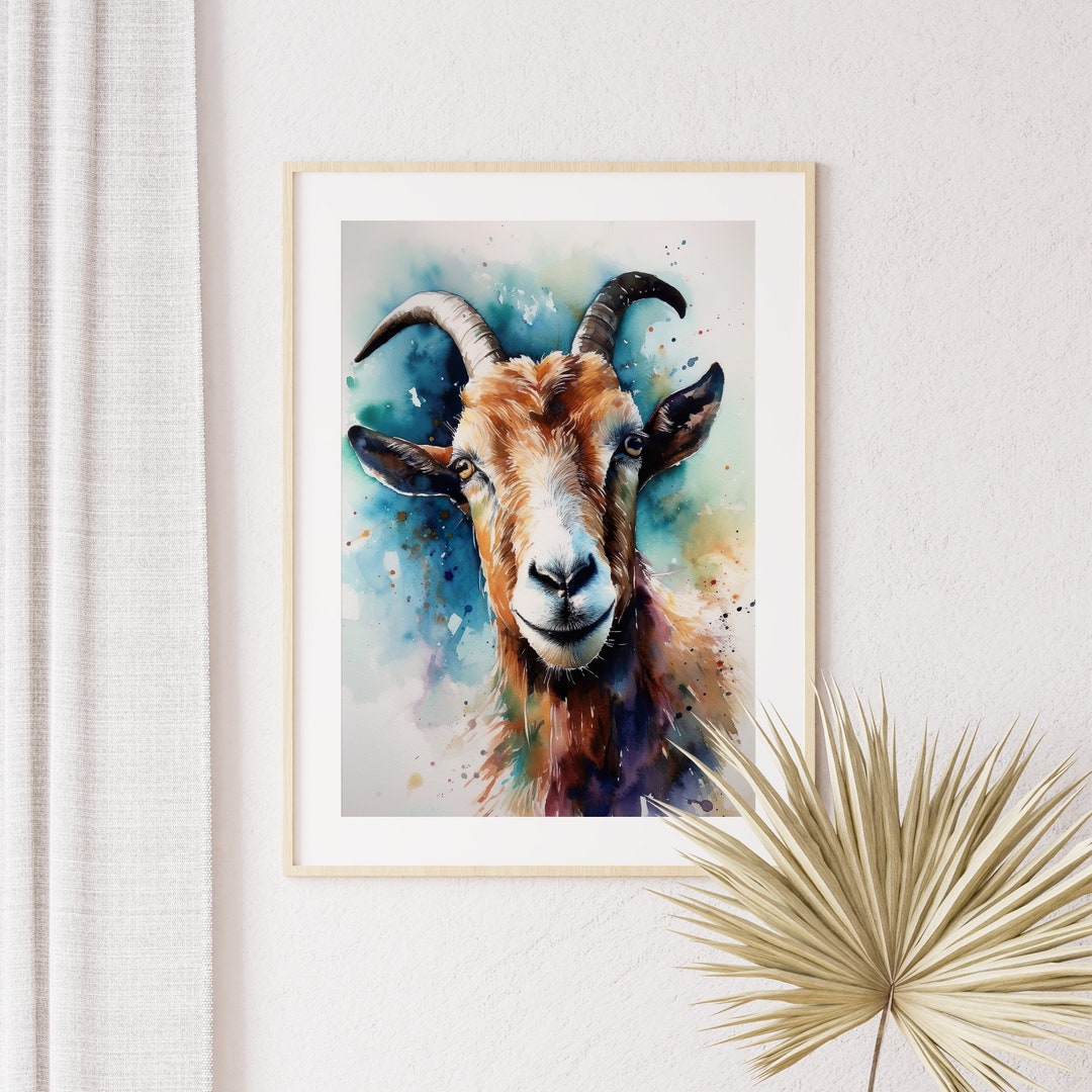 Kiko Painting Watercolor Wall Art Canvas Poster Colorful Animal Drawing ...