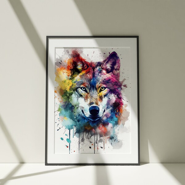 Wolf Painting - Etsy