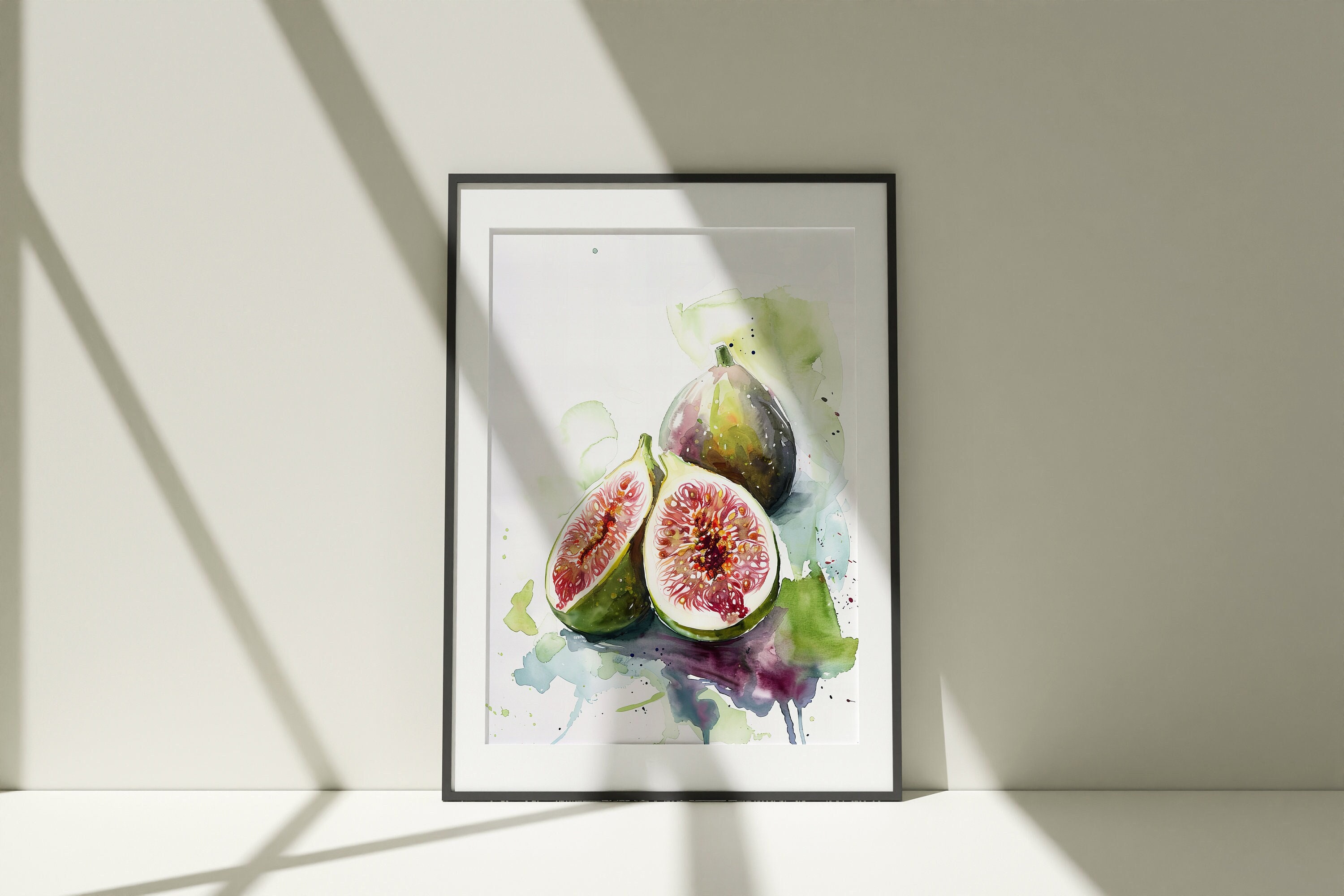 Figs Print, Botanical Poster, Fig Illustration Painting, Wall Art ...