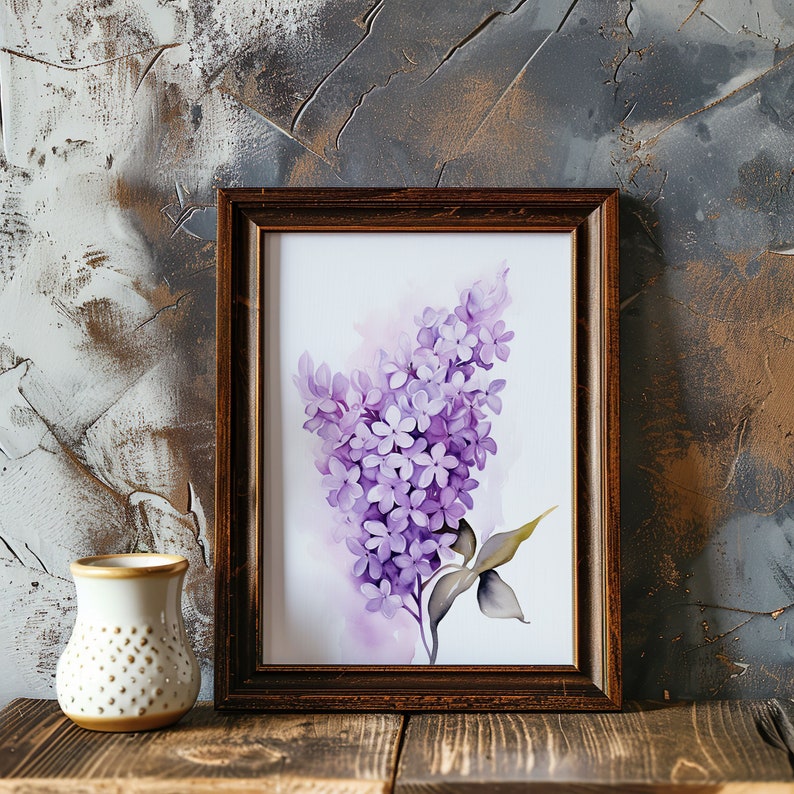 Watercolor Lilacs Poster Painting, Wall Art, Canvas Poster, Gift ...