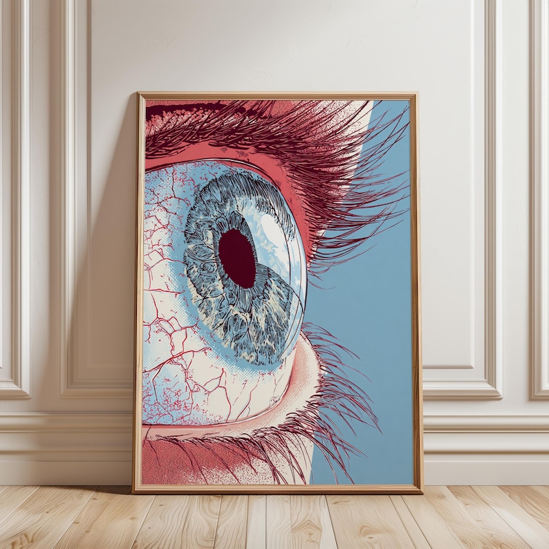 Human Eye Pop Art Print: Vintage Style Wall Decor Poster Artwork - Etsy