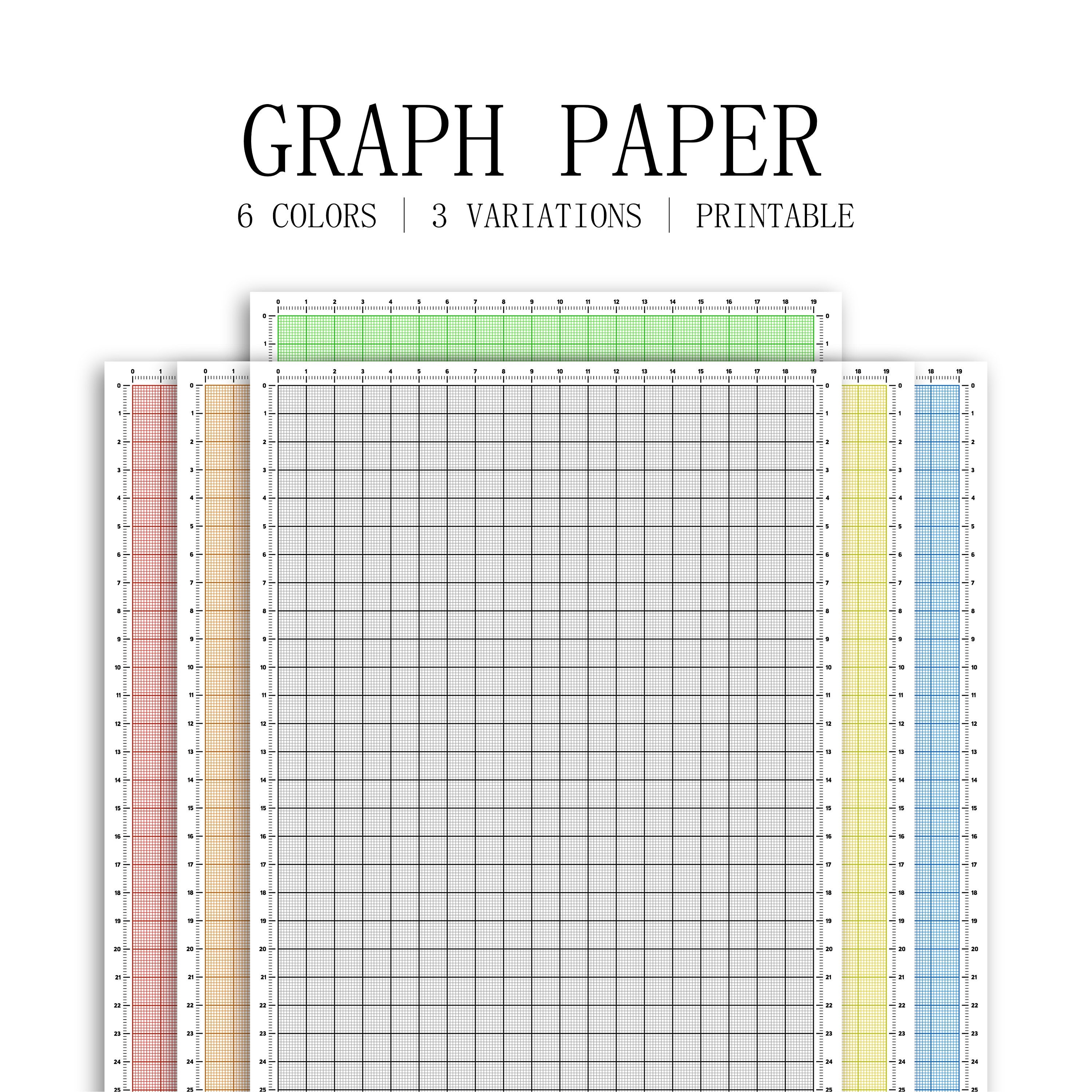 Ruled Graph Paper | Graph Paper Bundle | 10 Squares per Centimeter | A4 ...