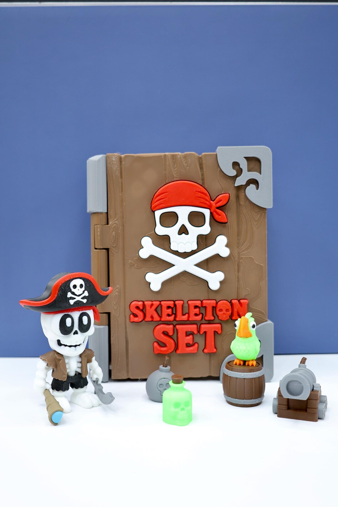Skeleton Pirate Storybook Playset - Etsy