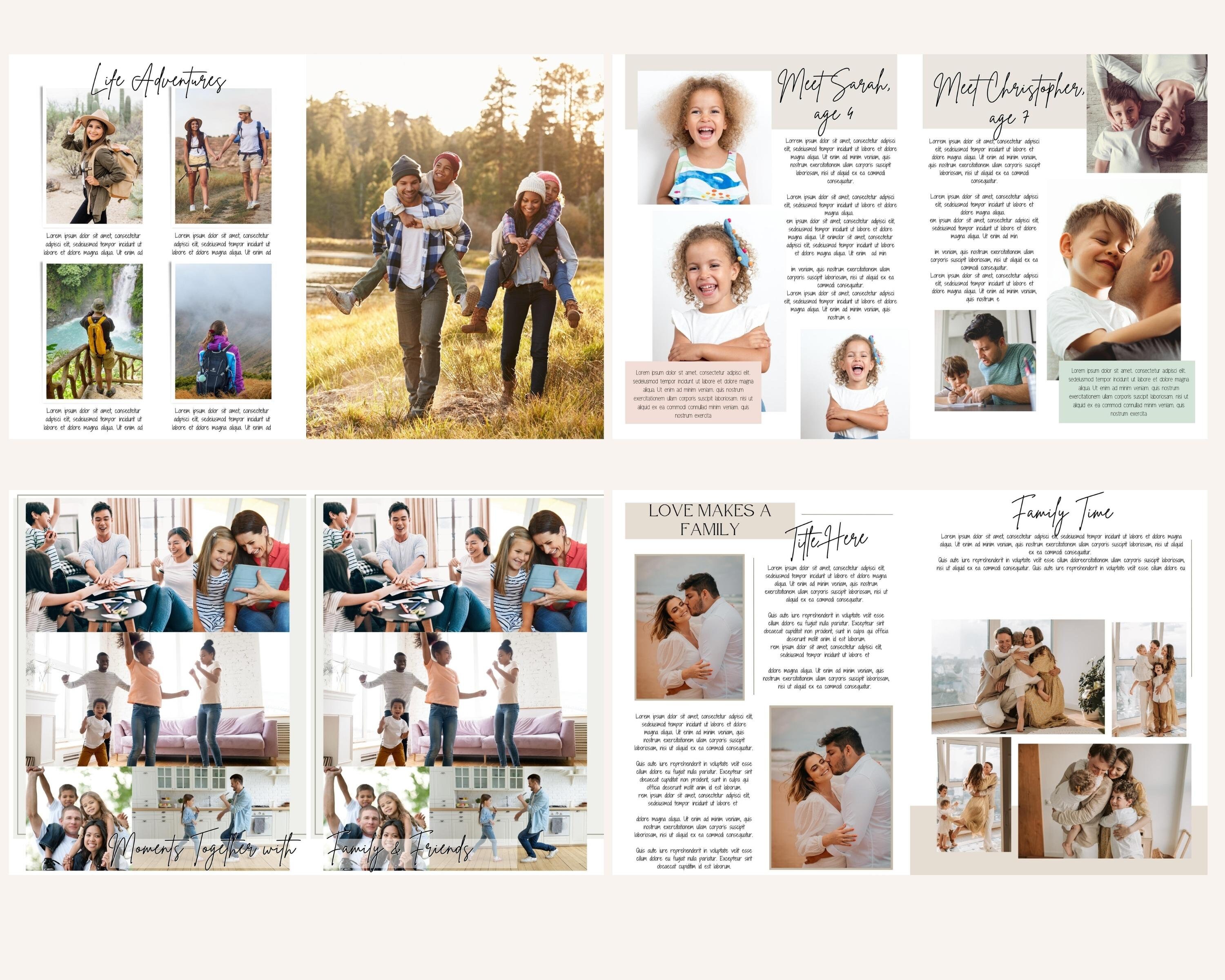 Modern Adoption Profile Book Template and FREE Guide, Canva Editable ...