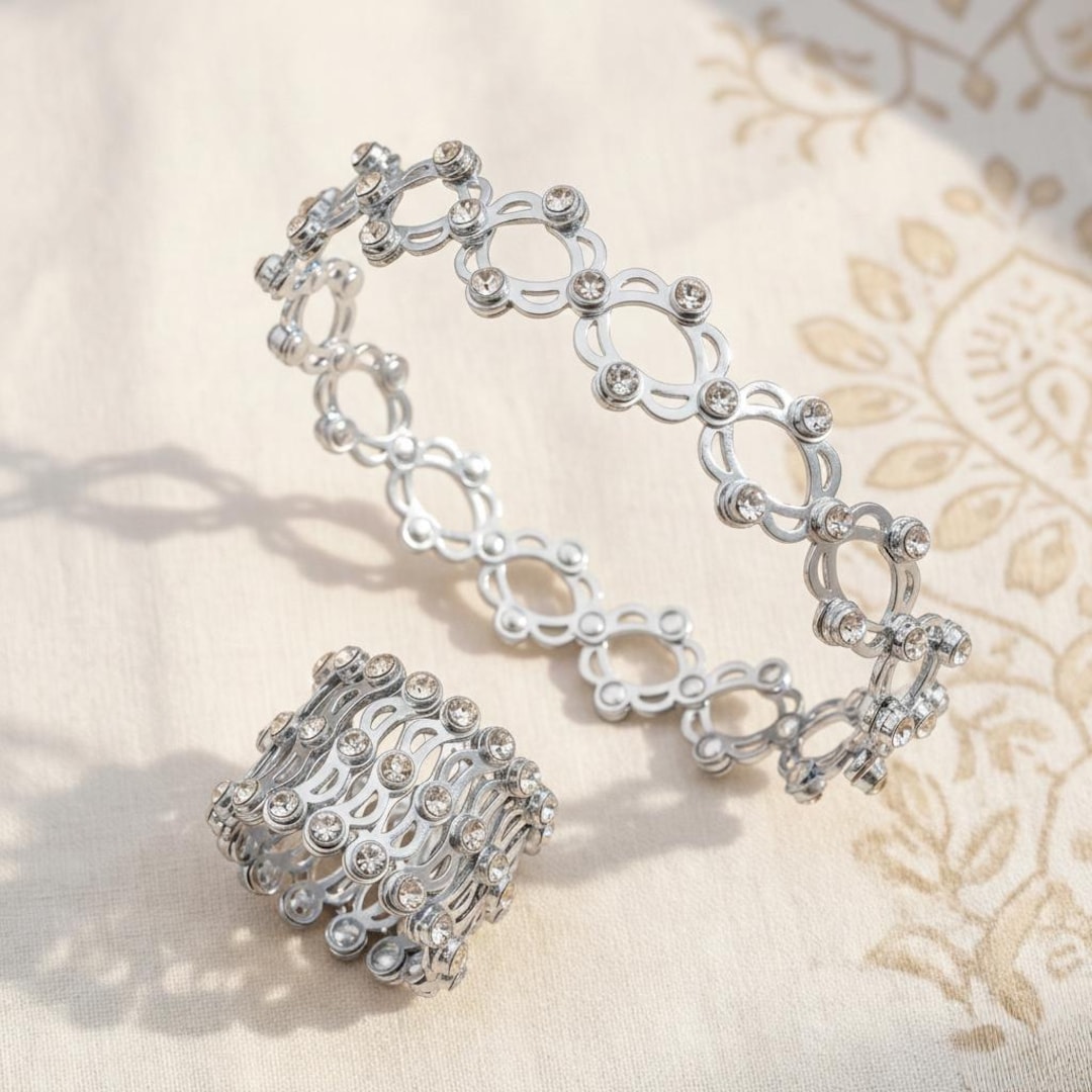 Convertible Ring Bracelet | CZ Lattice Design | Gift for Her ...