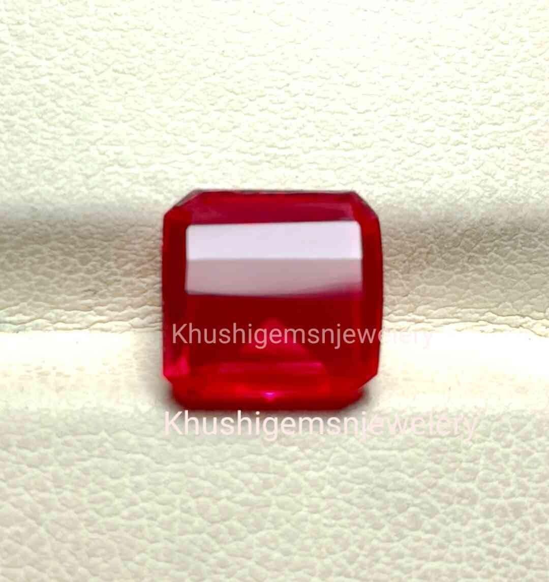Pixel Cut Ruby Square Loose Gemstone Ring Earrings Pendant Necklace ...