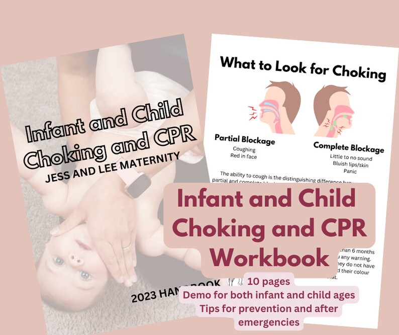 Infant and Child Choking and CPR Workbook - Etsy