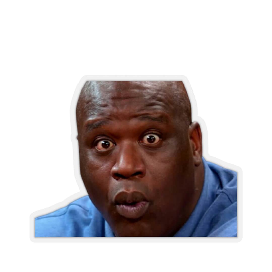 Shaq's Surprised Face Meme Sticker - Etsy