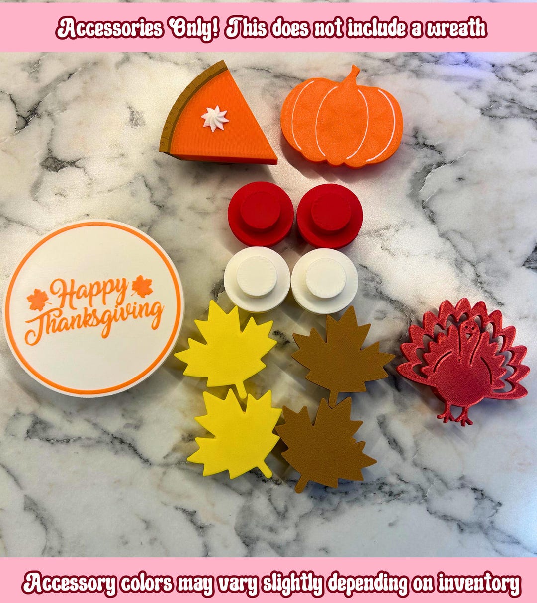 3D Printed Building Block Inspired Thanksgiving Fall Holiday Accessory ...