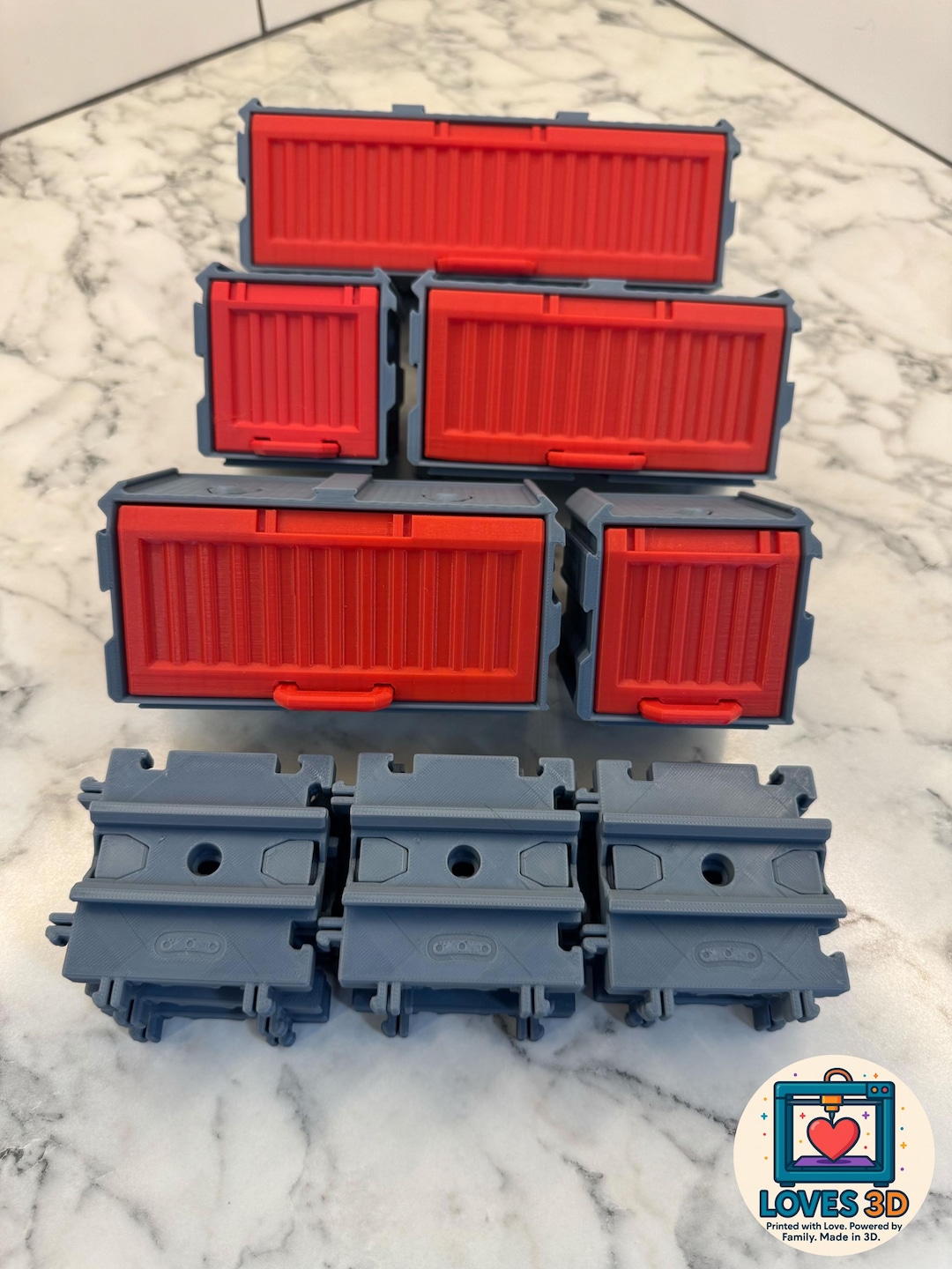 3D Printed Modular Cargo Container Storage System, Customizable ...