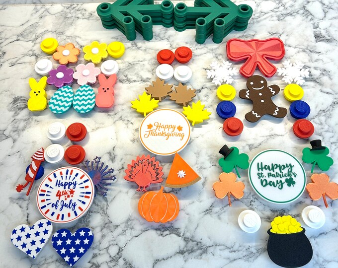 3D Printed Lego-inspired Giant Wreath - Etsy