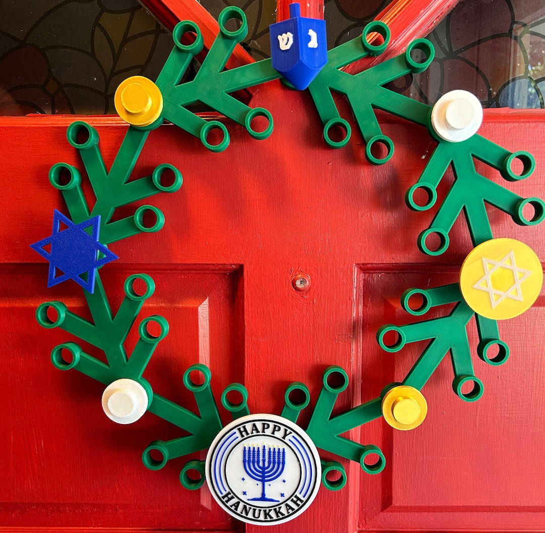 3D Printed Building Block Inspired Hannukah Hanukkah Holiday Giant ...