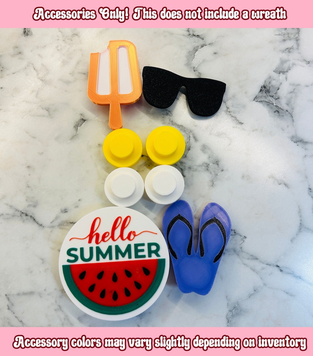 3D Printed Building Block Inspired Summer Time Holiday Accessory Bundle ...
