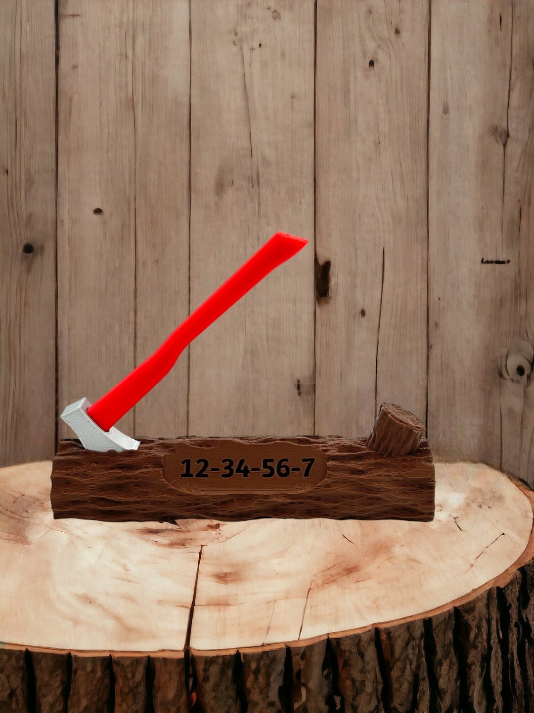 3D Printed Axe & Log Customized Wood Badge Course Patrol Gift ...