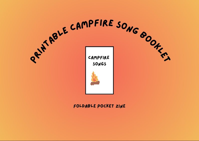 Printable Campfire Song Book (foldable Pocket Zine) - Etsy
