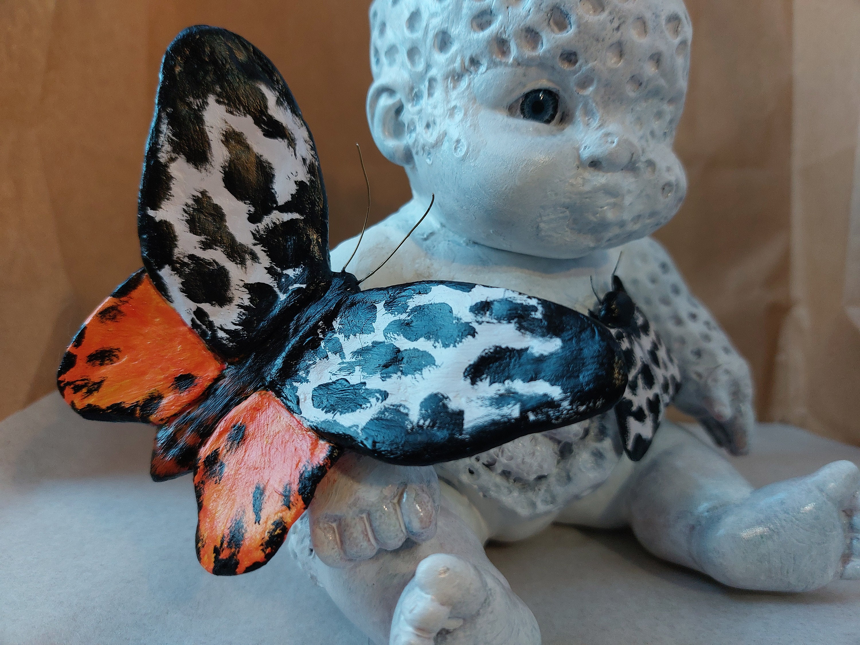 Creepy Baby Doll Decor Doll Cute Art Doll Handmade Halloween Horror ...