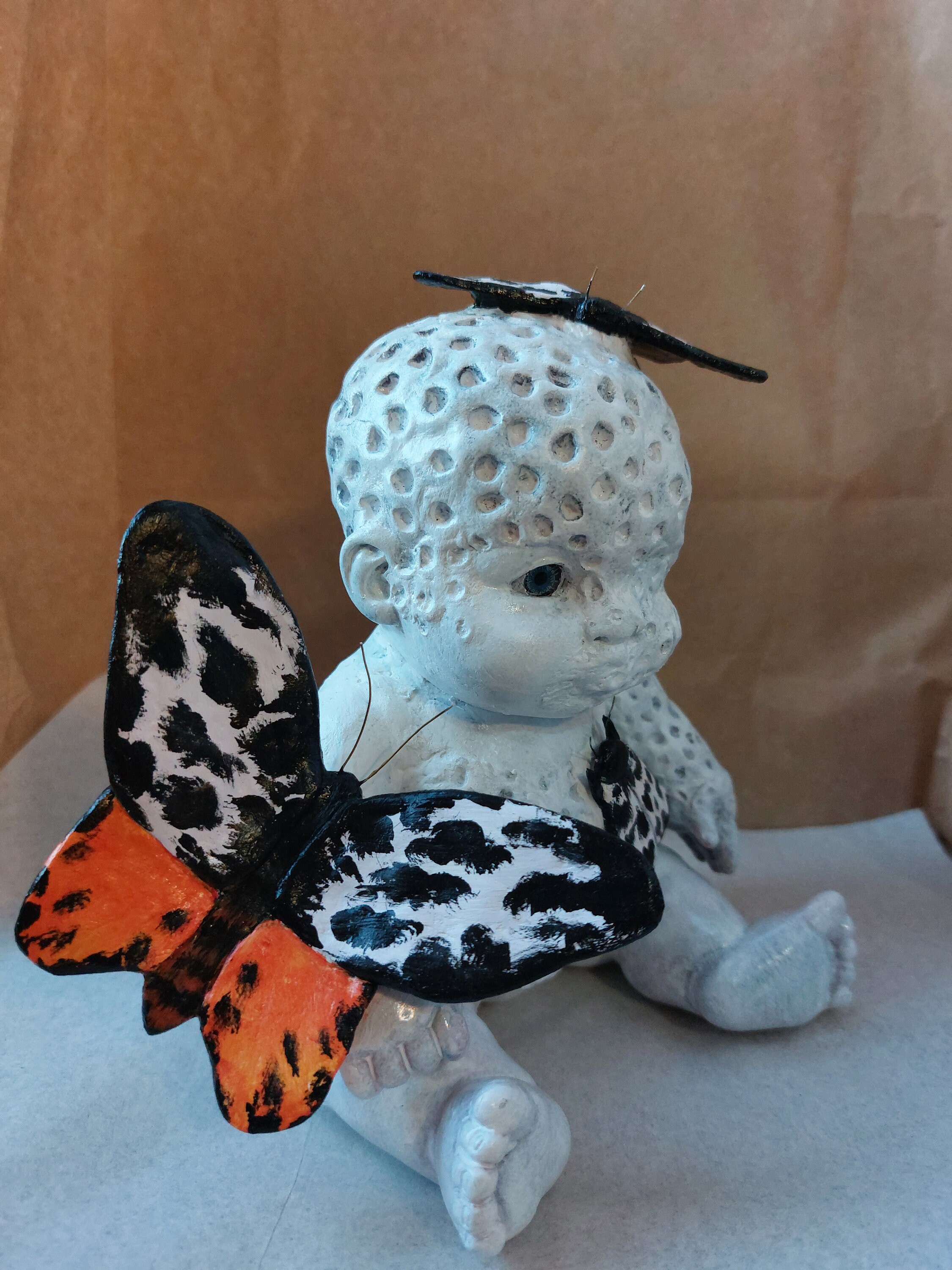Creepy Baby Doll Decor Doll Cute Art Doll Handmade Halloween Horror ...