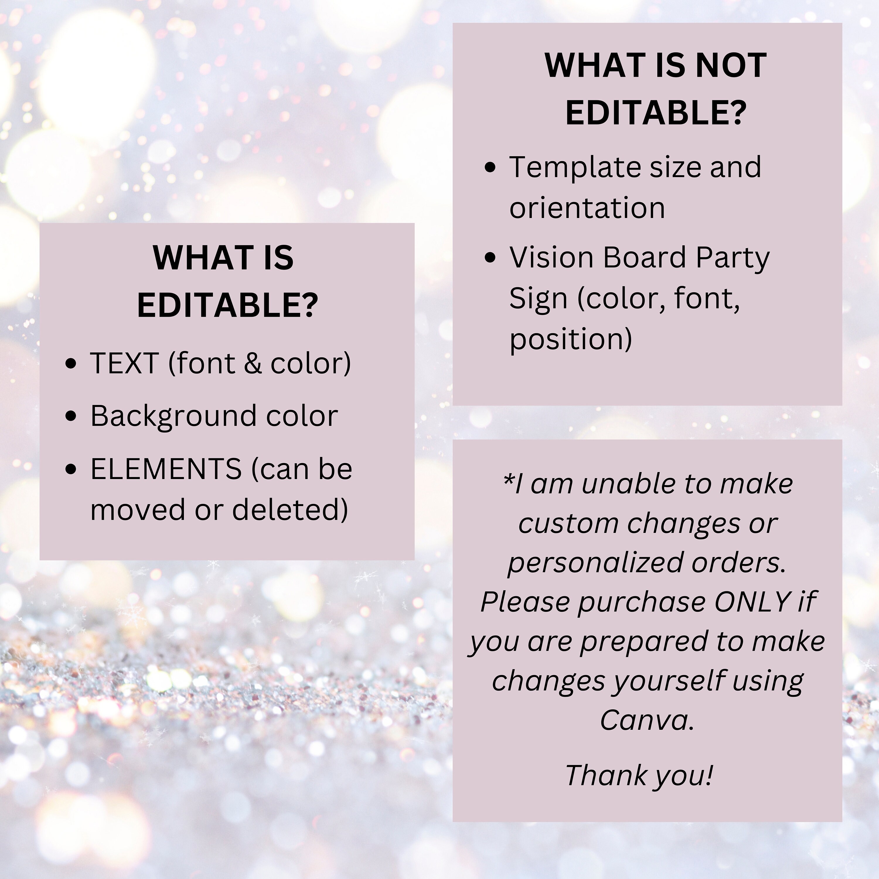 Editable Digital Vision Board Party Invitation | Instant Download ...