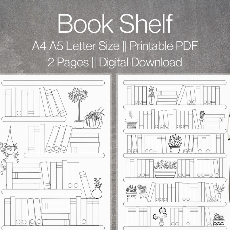Book Tracker Coloring Page - Etsy