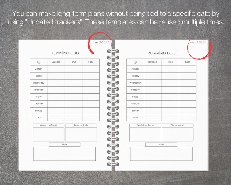Weekly Running Log Printable Cardio Training Log Running - Etsy