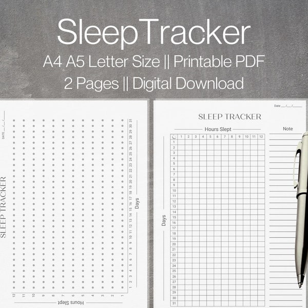 Sleep Hours Tracking - Etsy