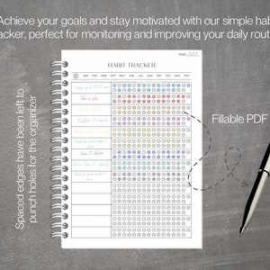 Daily Habit Tracker Printable Everyday Habit Tracker Routine Tracker ...