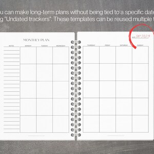 Undated Monthly Planner Printable Empty Planner Daily, Weekly and ...