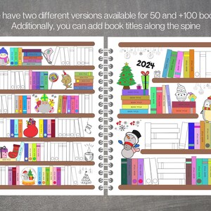 Christmas Bookshelf Printable Template Book Tracker Reading Challenge ...