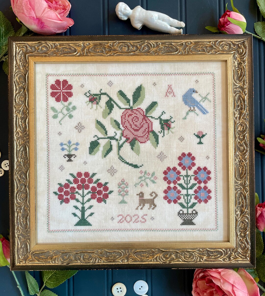 English Rose Sampler - Reproduction Sampler - the Proper Stitcher - PDF ...