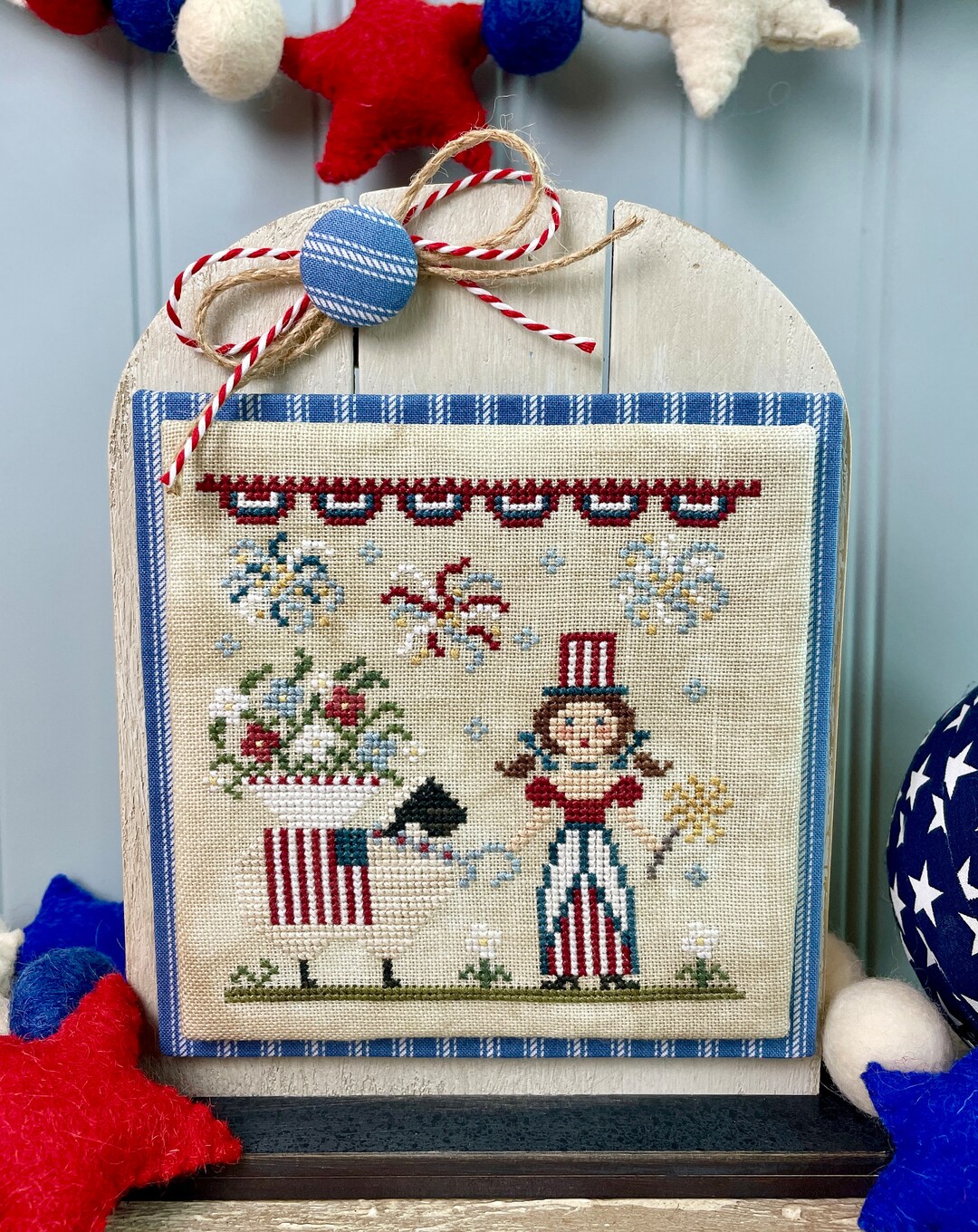 Patriotic Ewe - Celebrate Ewe Series - PAPER COPY - the Proper Stitcher - Cross Stitch Pattern ...