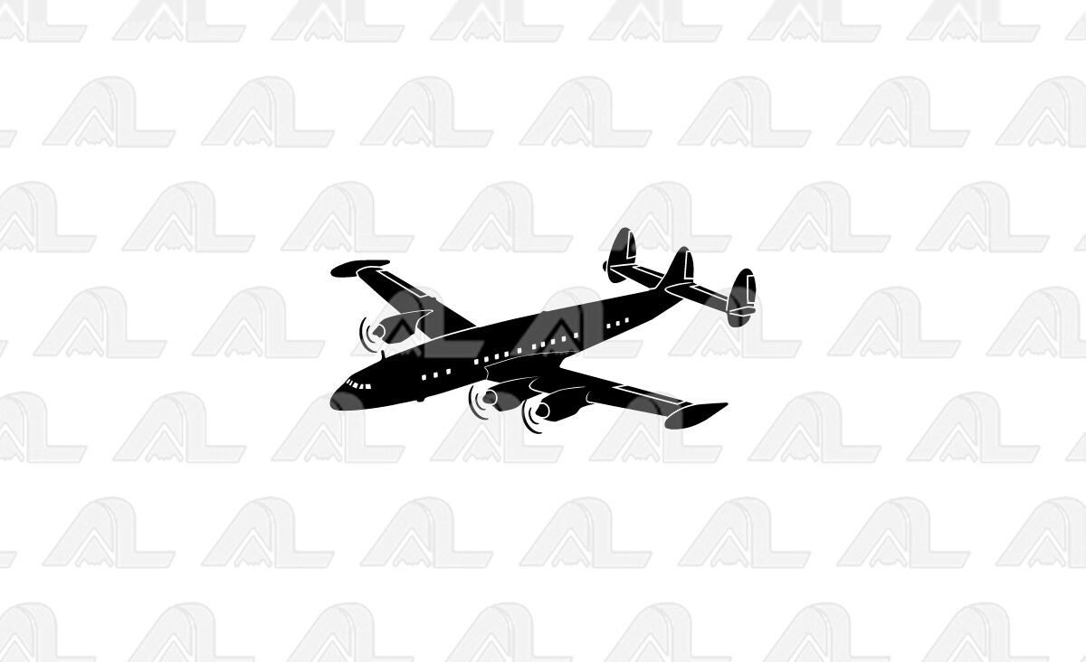 Super Constellation Vintage Airplane Vector File eps - Etsy