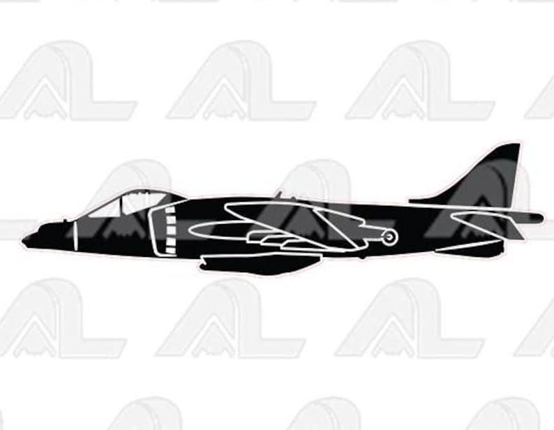 Harrier Jet Aircraft Vector, VTOL Fighter Silhouette SVG-EPS - Etsy
