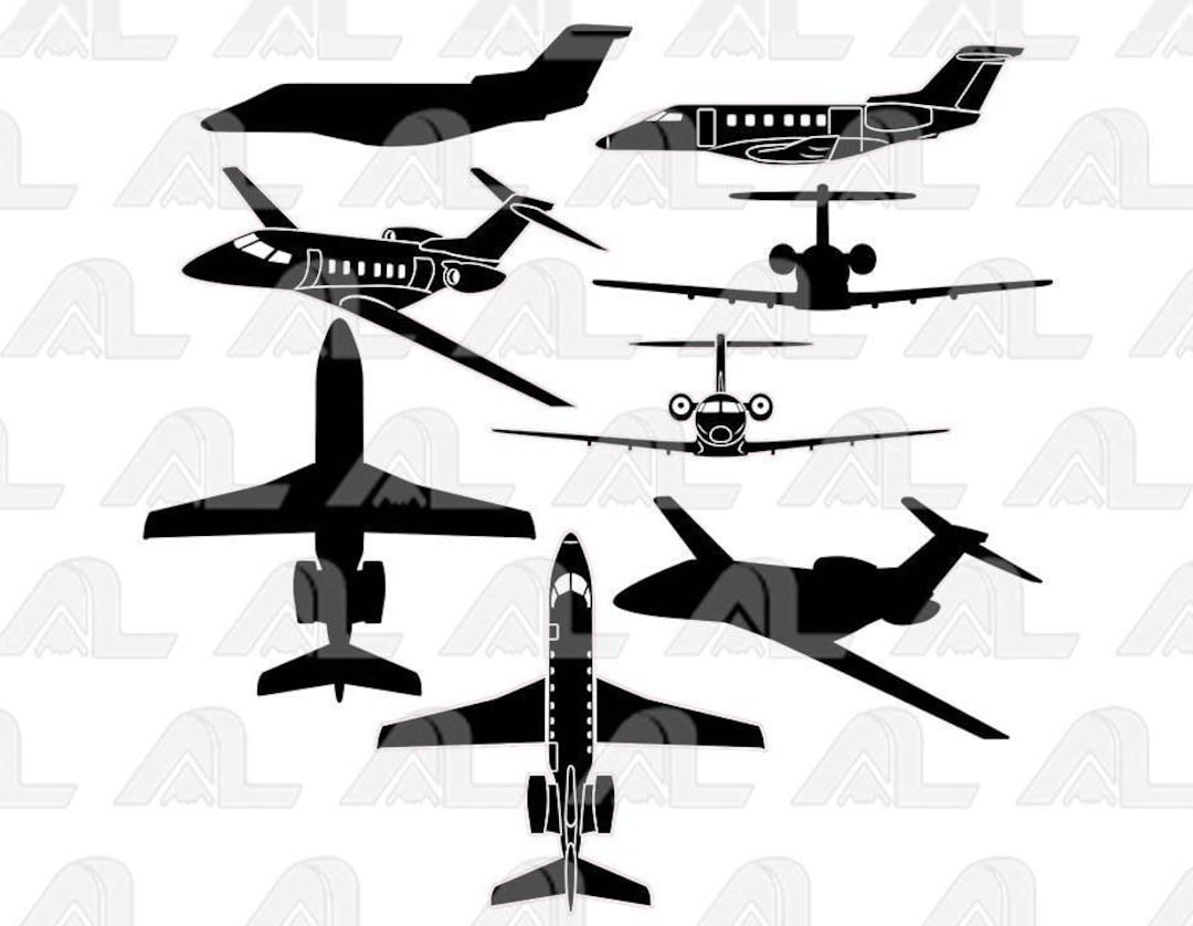 Pilatus PC-24 With Outline - Vector Set File (*eps)! - Etsy