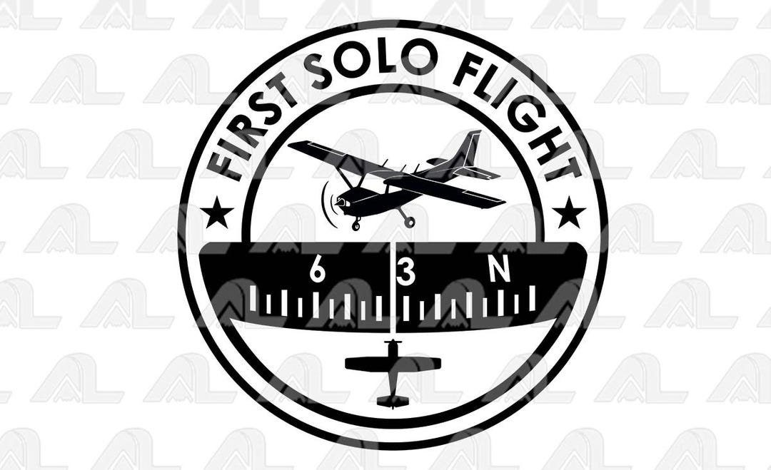 First Solo Flight -cessna 172 -vector Graphic, SVG Pilot Gift - Etsy